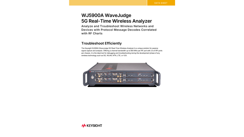 WJ5900A WaveJudge 无线分析仪平台 | Keysight